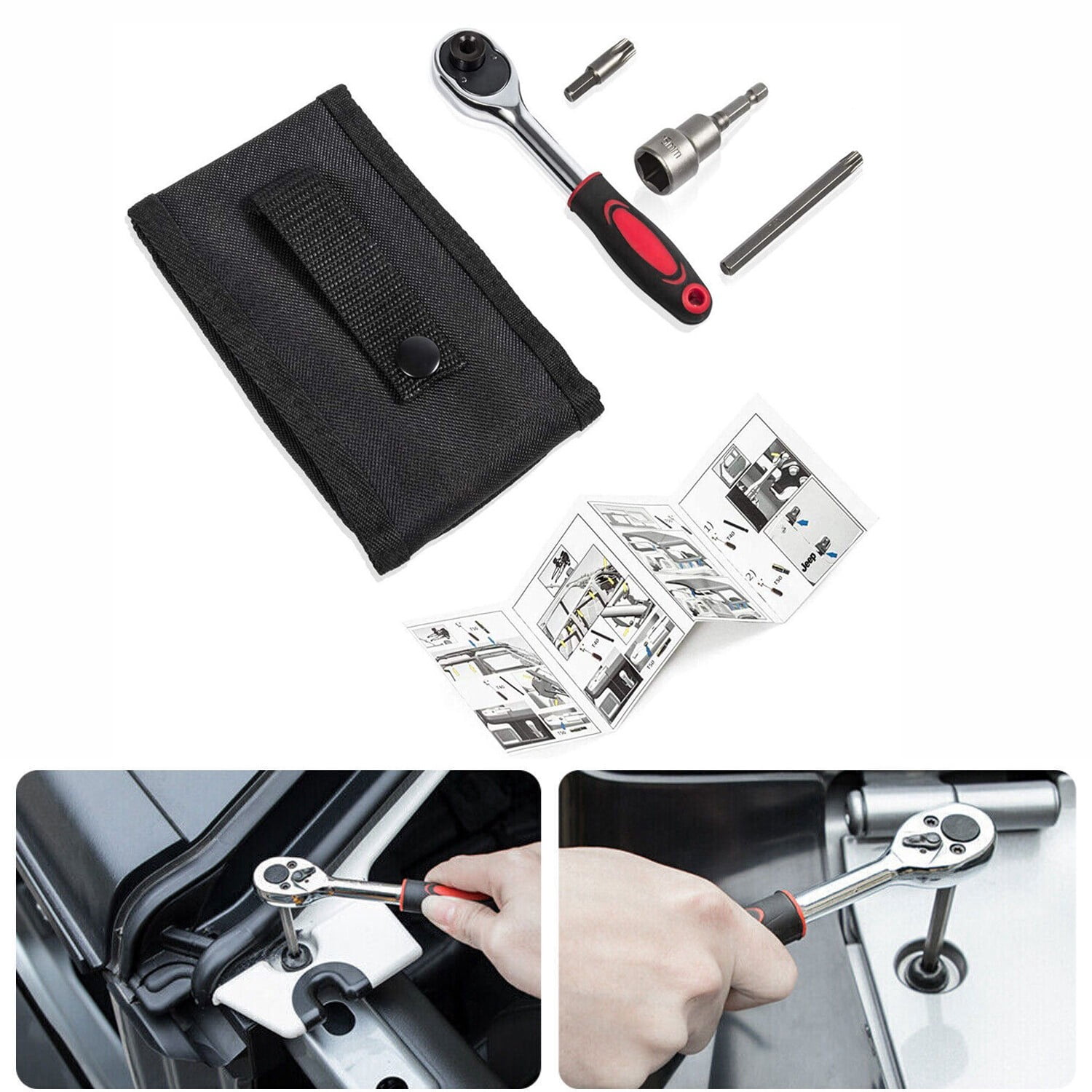 For Jeep Wrangler JK JL Hard Top and Door Removal Torx Set Tool Kit ...