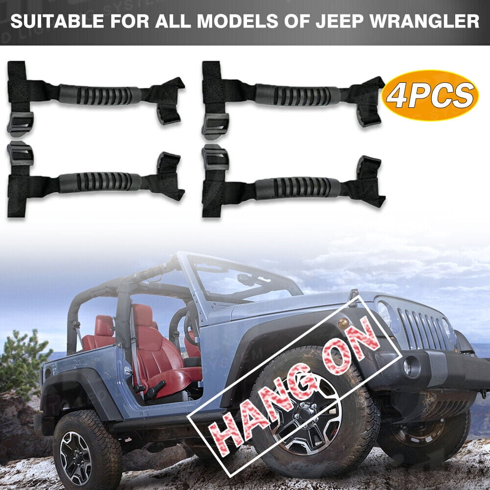 For Jeep Wrangler YJ TJ JK JL 1987-2023 4 Pcs Grab Handles Grip Handle ...