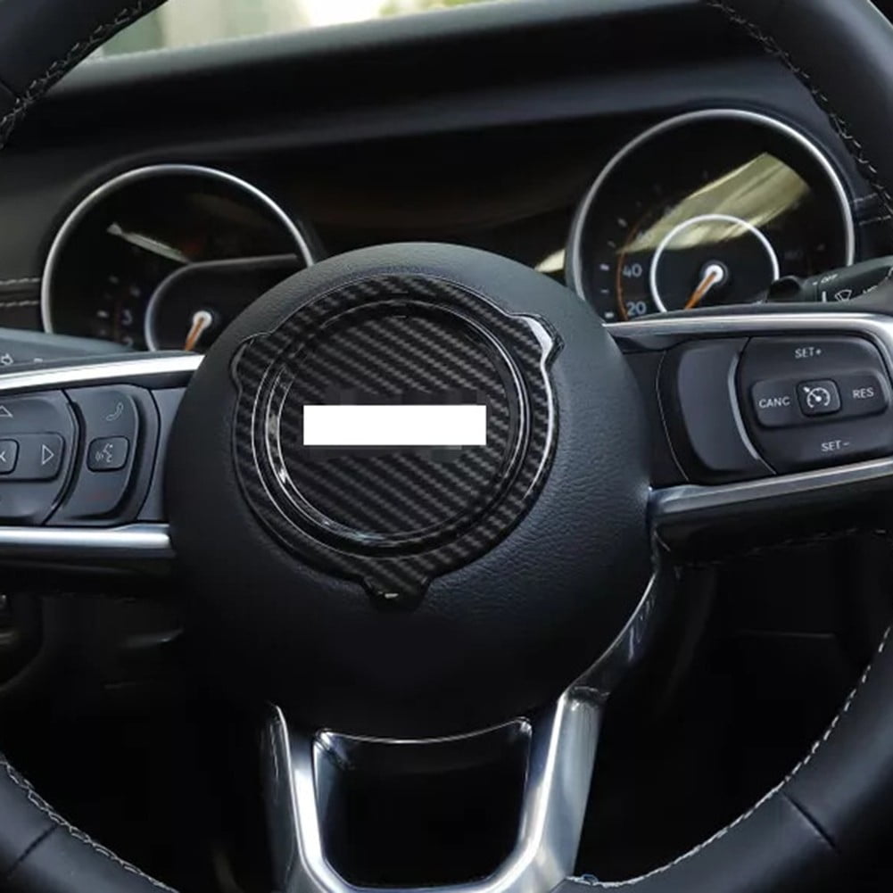 For Jeep for Wrangler Jl Carbon Fiber Steering Wheel Center Ring Cover ...