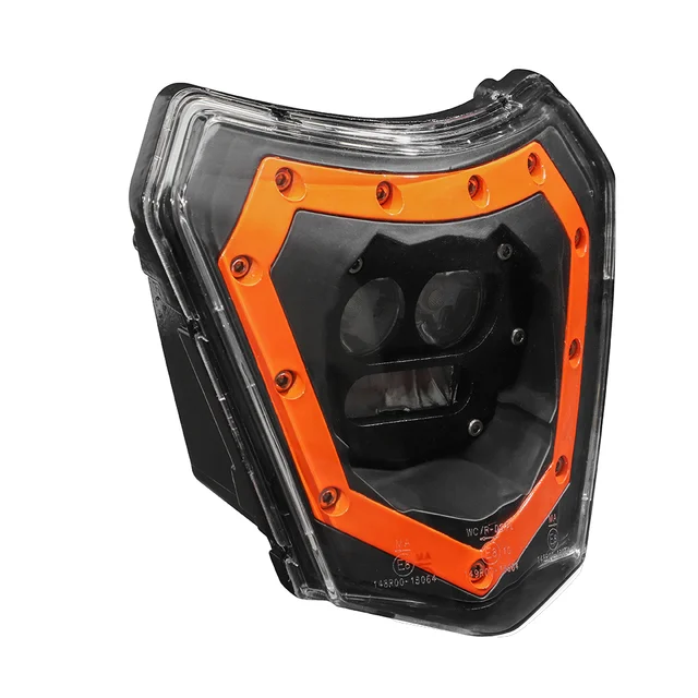 For KTM LED Headlight Plate Motorcycle Headlamp Head Light Supermoto ...
