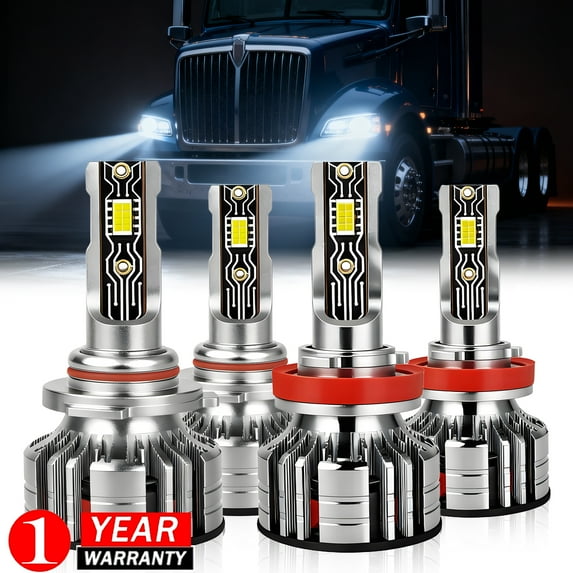 For Kenworth T680 T880 2013-2019 LED Core Kit 9005+H11 High&Low Beam ...
