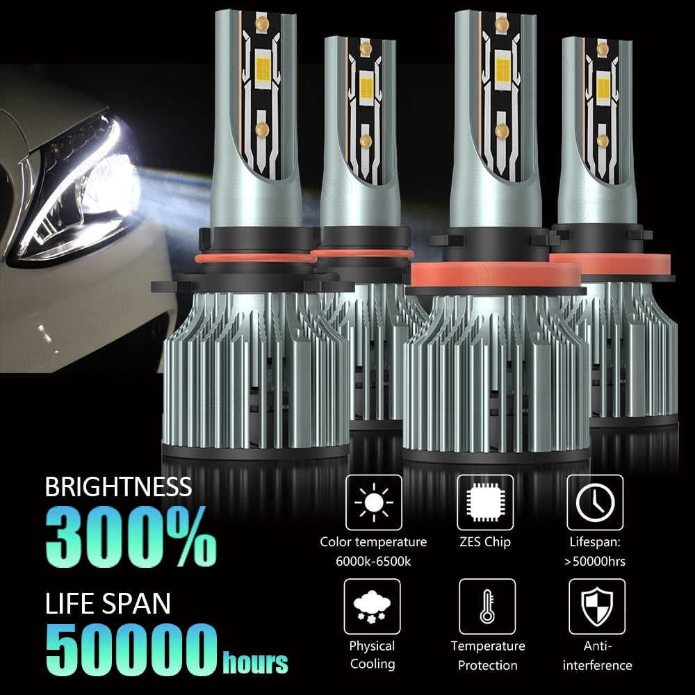 For Kenworth T680 T880 2013-2019 LED Headlight High Lo Beam Bulbs Super ...