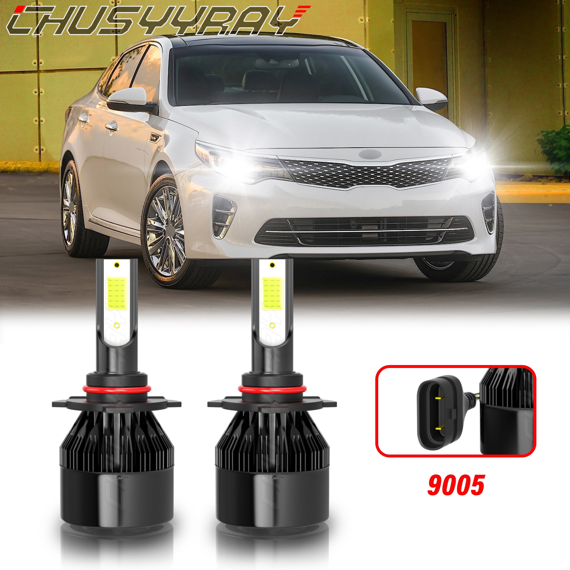 For Kia Optima 2016 2017 2018 2019 2020 9005 HB3 LED High Low Beam ...