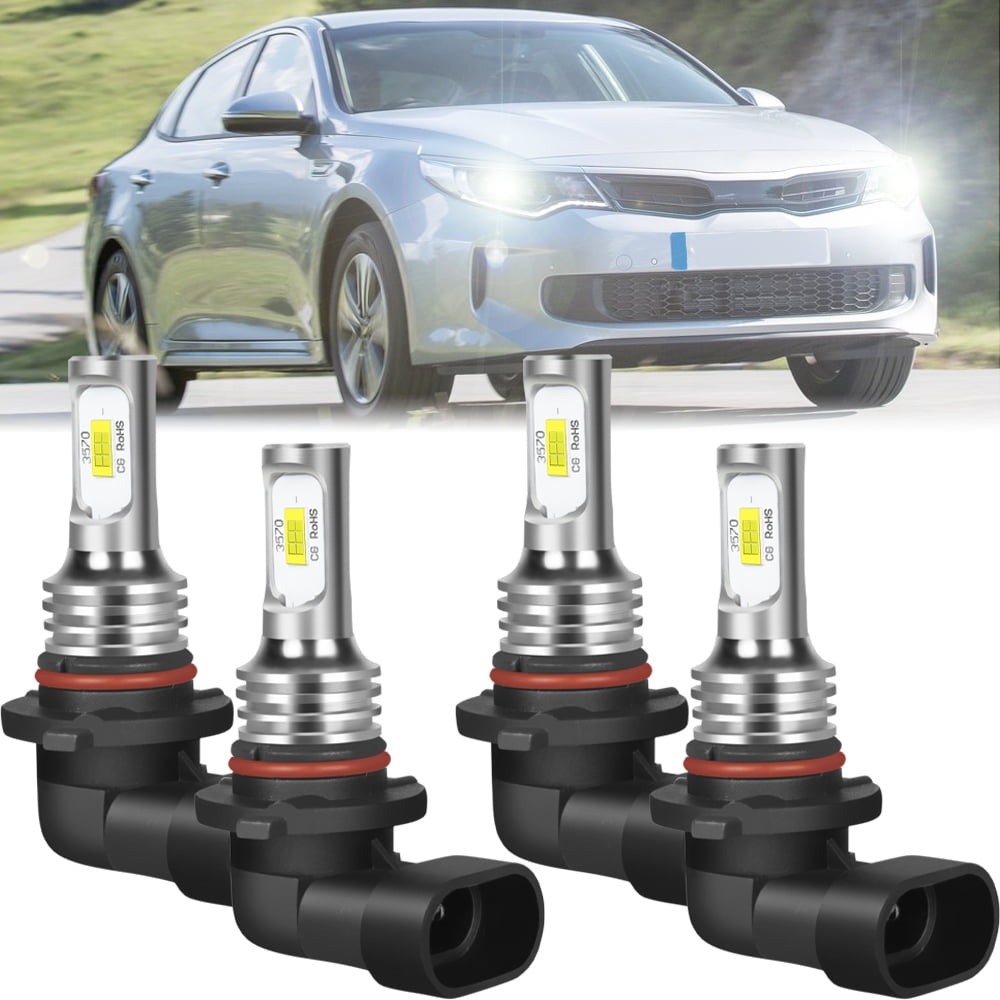 For Kia Optima 2016 2017-2019 Front LED Headlight Bulbs 9005 9006 High ...