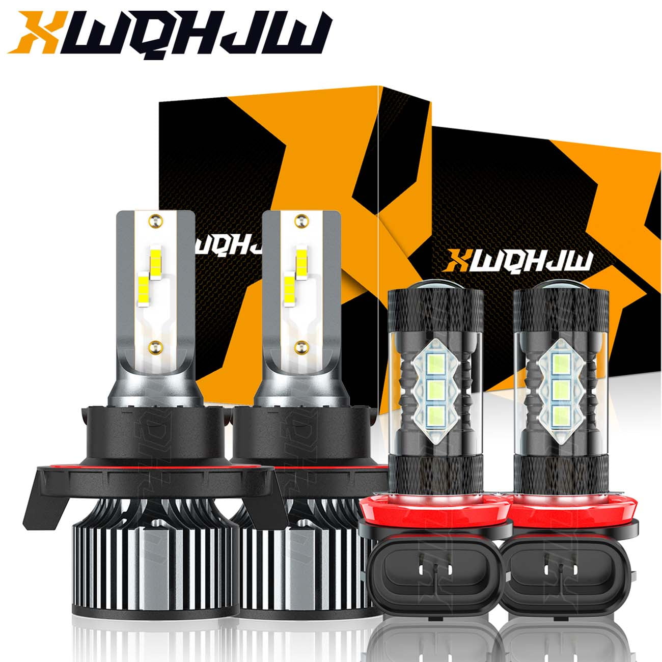 For Kia Soul 2014-2020 4x LED Headlight High/Low + Fog Light Bulbs Kit ...