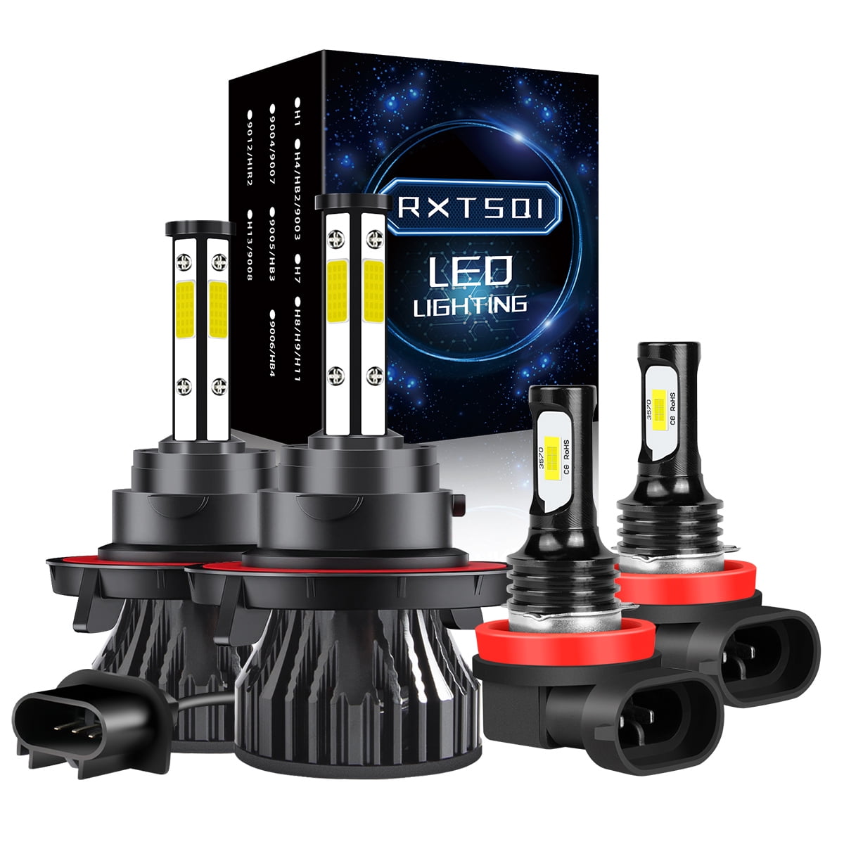 For Kia Soul w/o projector 2014-2019 LED Headlight Bulbs 9008/H13 High ...