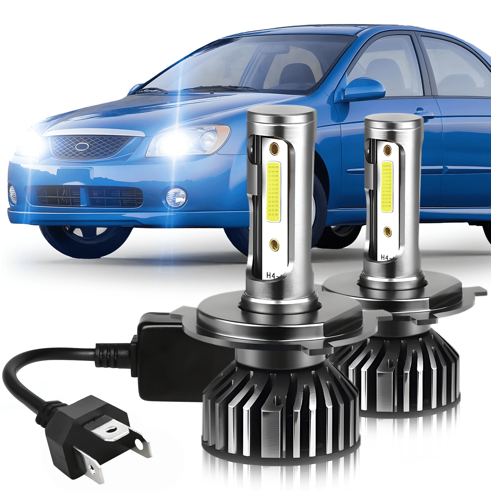 For Kia Spectra 2005 2006 2007 2008 2009 LED Headlight Bulbs Kit 6000K ...