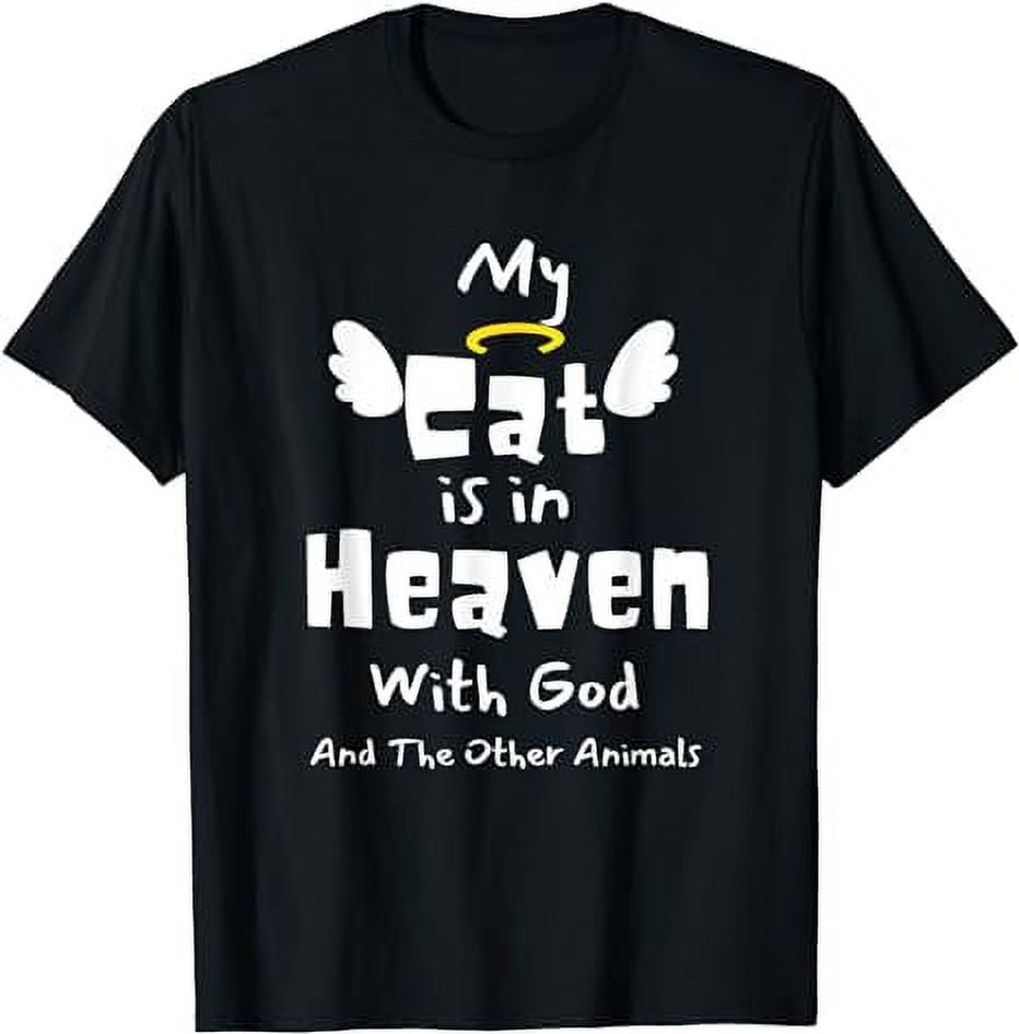 For Kids Cat Dying and Going to Heaven Grief Sadness of Loss T-Shirt ...