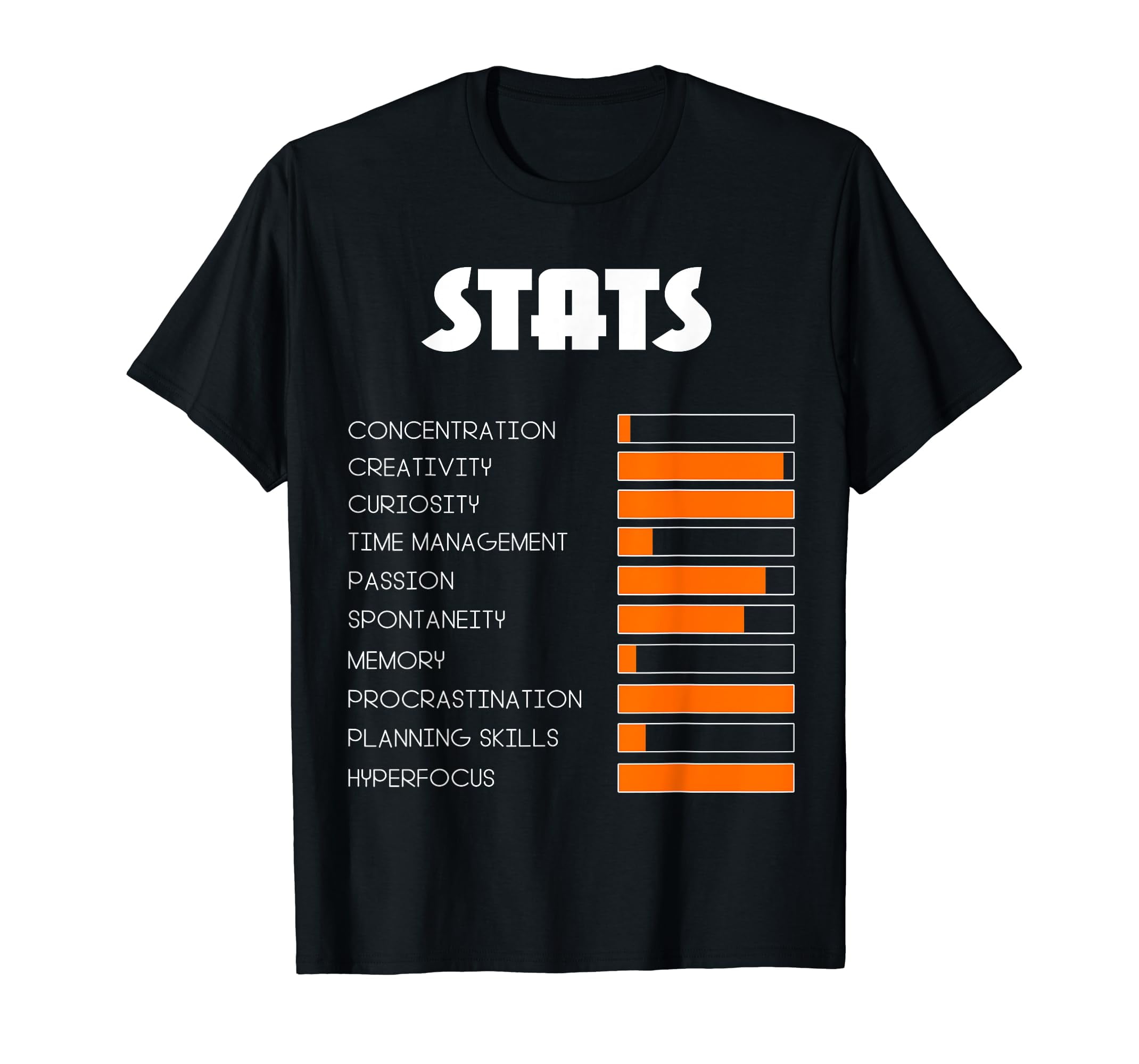 For Kids With ADHD Stats Neurodiversity Men Boys Awareness T-Shirt ...