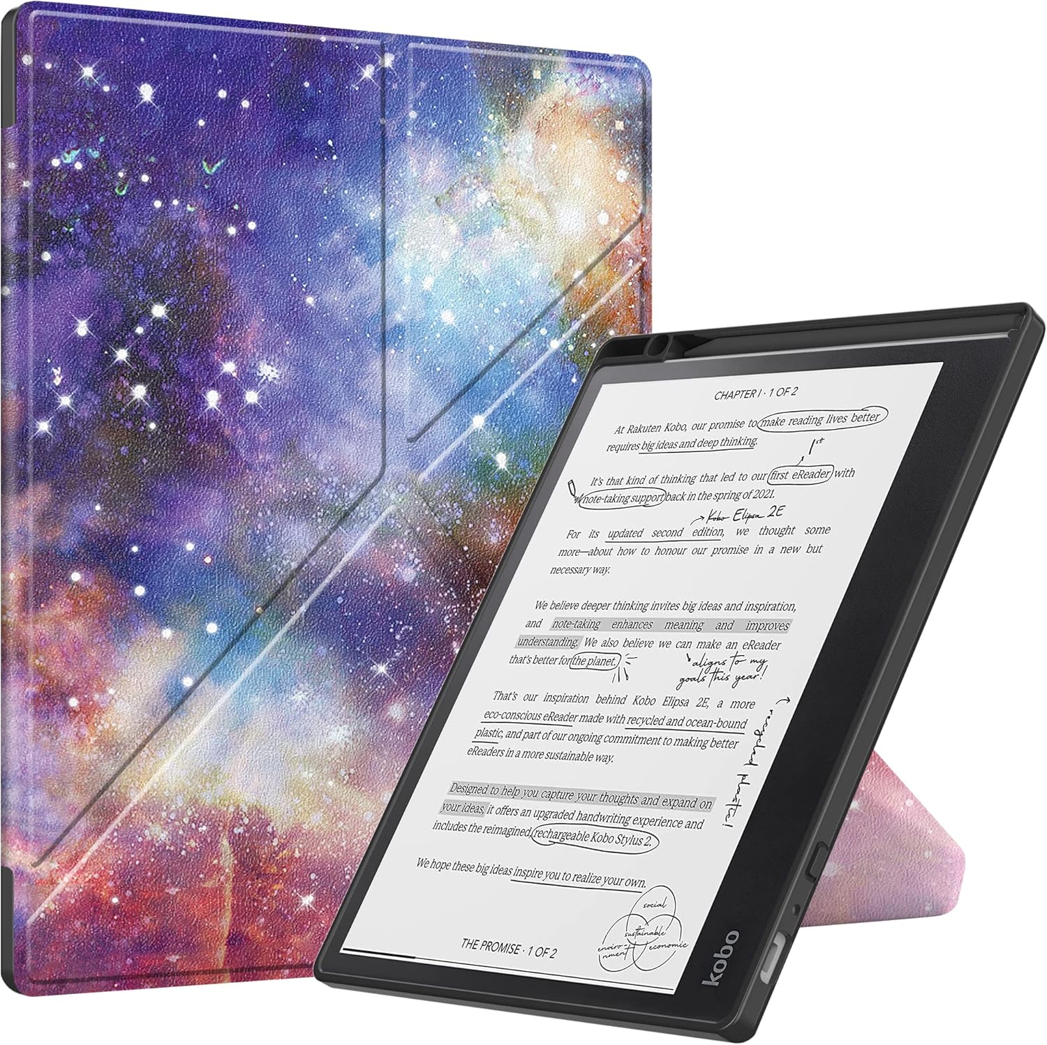 For Kobo Elipsa 2E (2023 Release) Origami Case, The Thinnest and ...