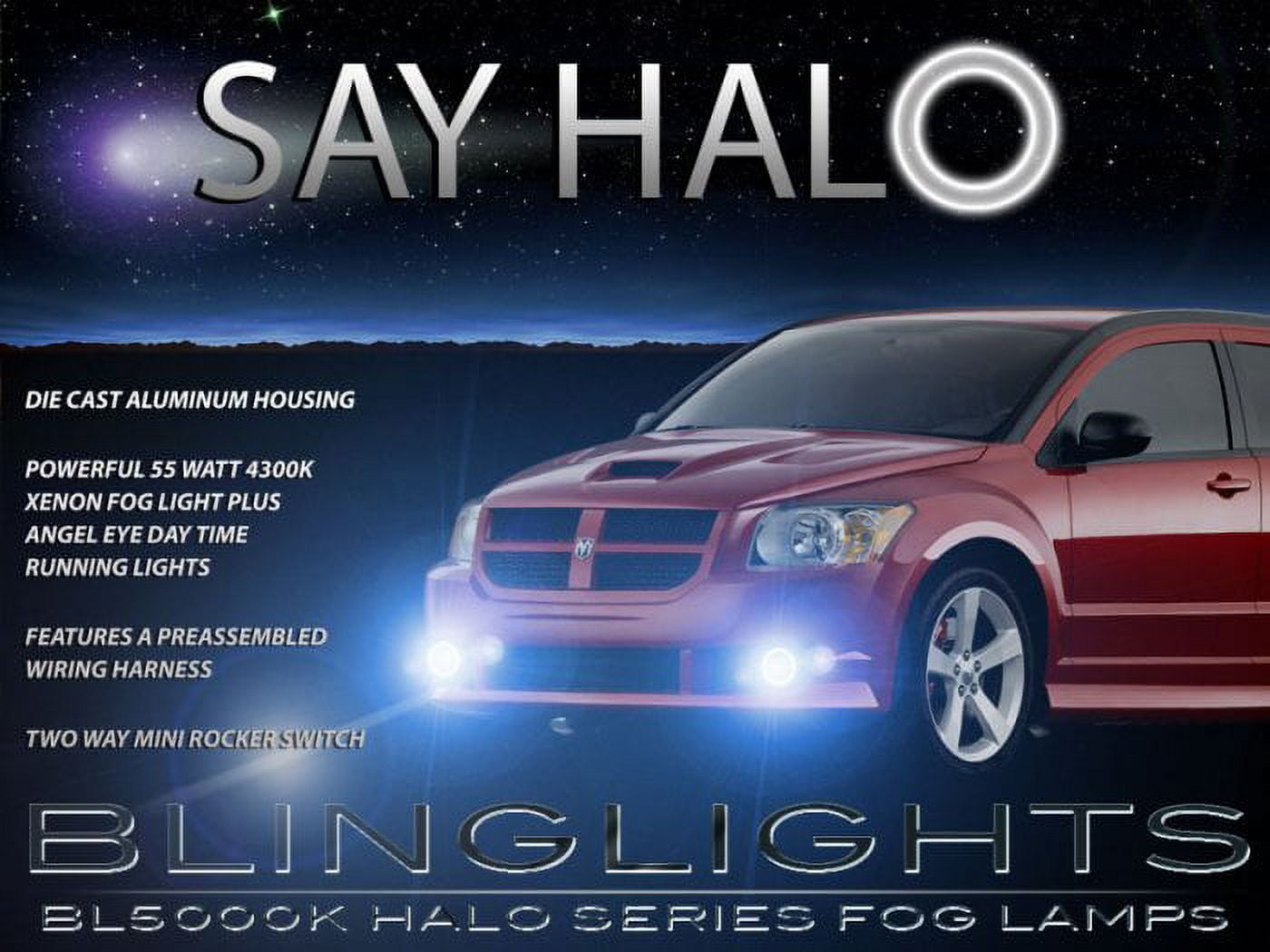 For LED Angel Eye Halo Fog Lights for 2008 2009 Dodge Caliber SRT-4 ...