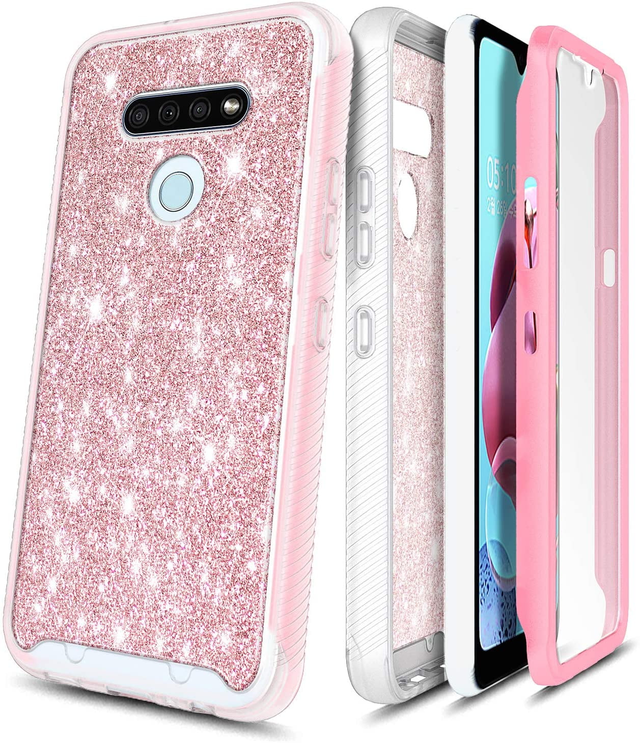 For LG K51 Case, LG Reflect with Built-in Screen Protector, Nagebee ...
