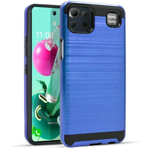 For LG K92 5G / LM-K920 Dual layer Metal Brushed Shockproof Armor ...