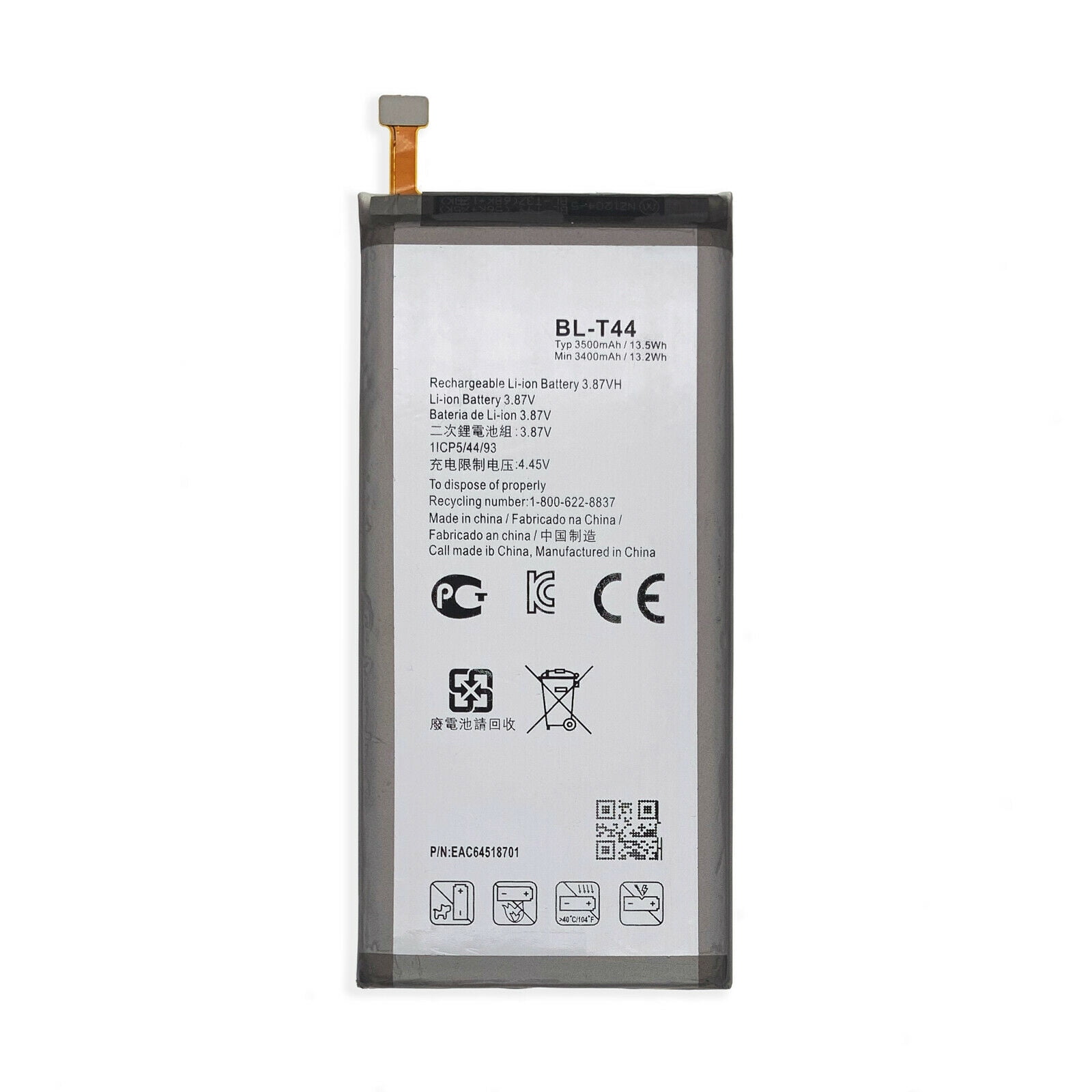 For LG Stylo 5 Q720PS Q720TS Q720MS Lithium Ion Phone Battery BL-T44 ...