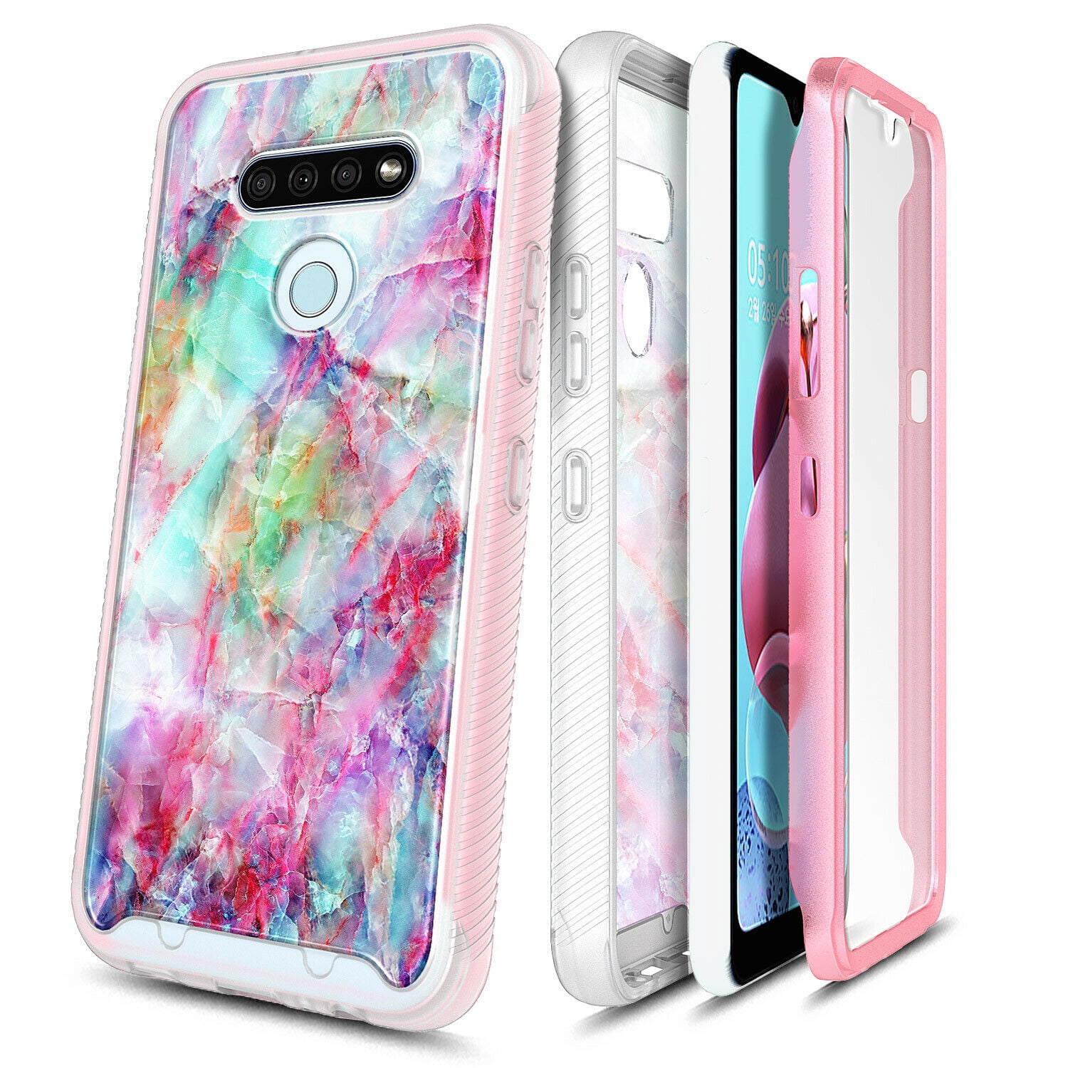 For LG Stylo 6 Case, with Built-in Screen Protector, Nagebee Full-Body ...
