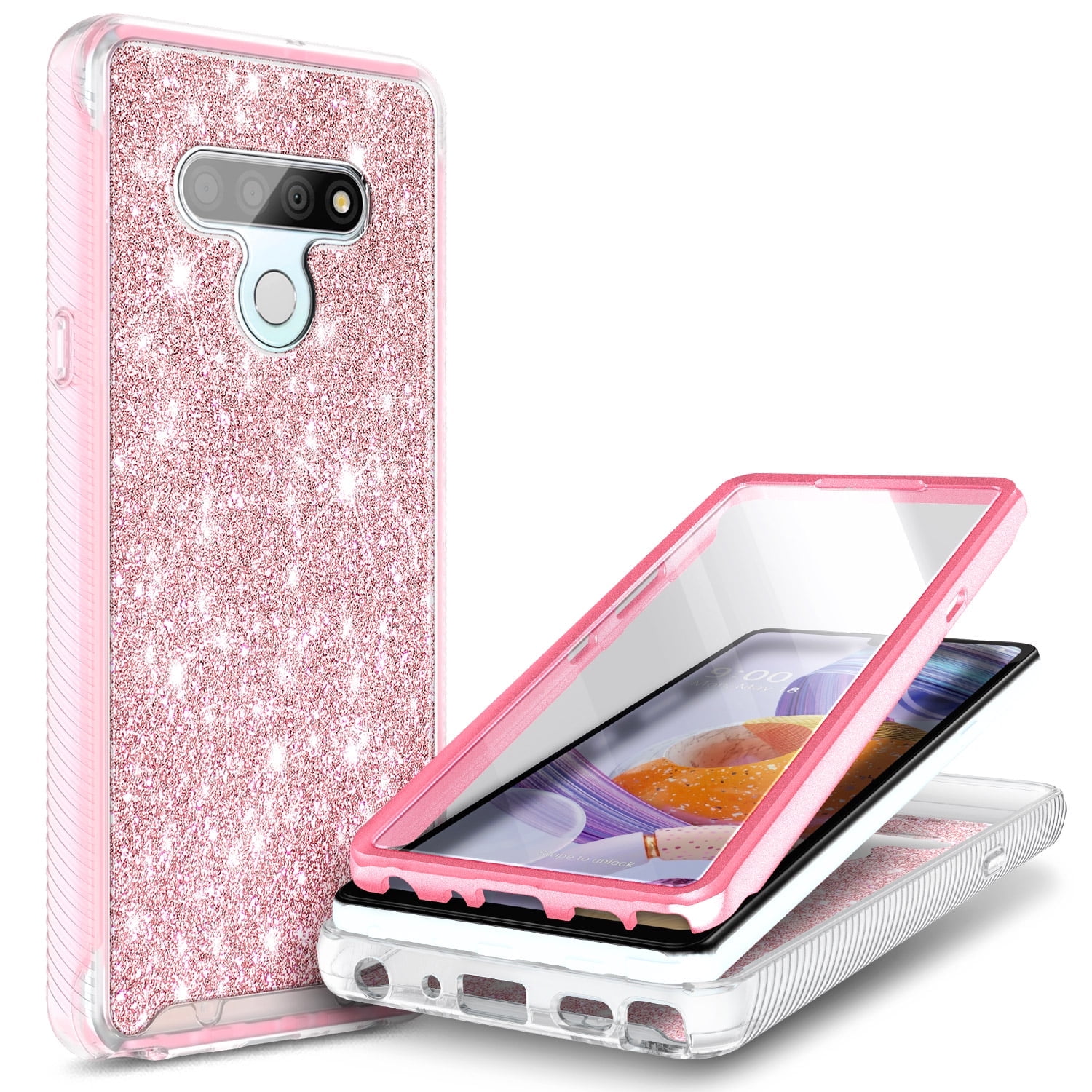 For LG Stylo 6 Case, with Built-in Screen Protector, Nagebee Full-Body ...