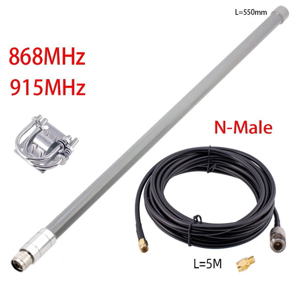 For LORA Antenna Antenna Kit 868 915MHz RG58 N Male Connector Vertical ...
