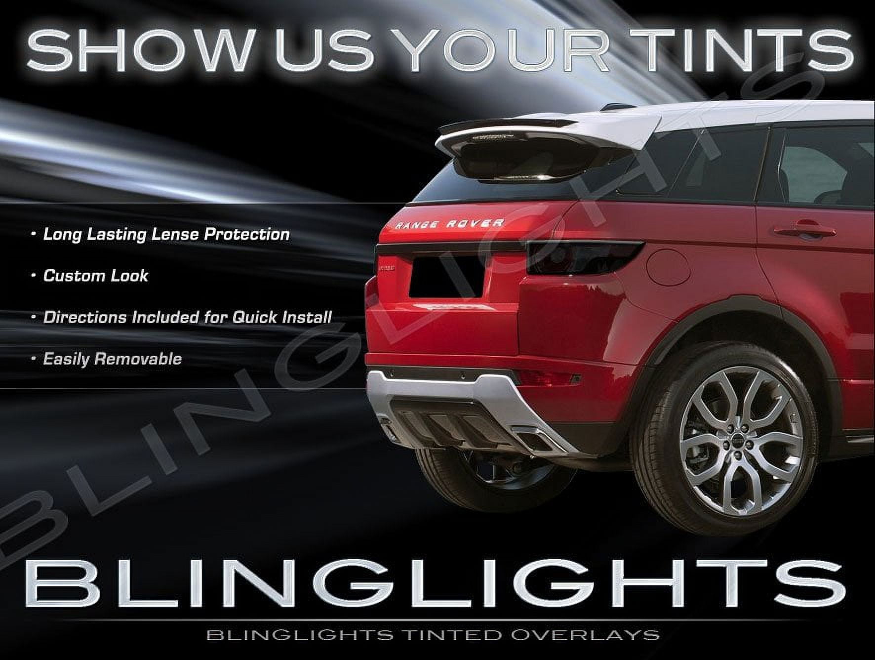 For Land Range Rover Evoque Tinted Smoked Protection Overlays for ...