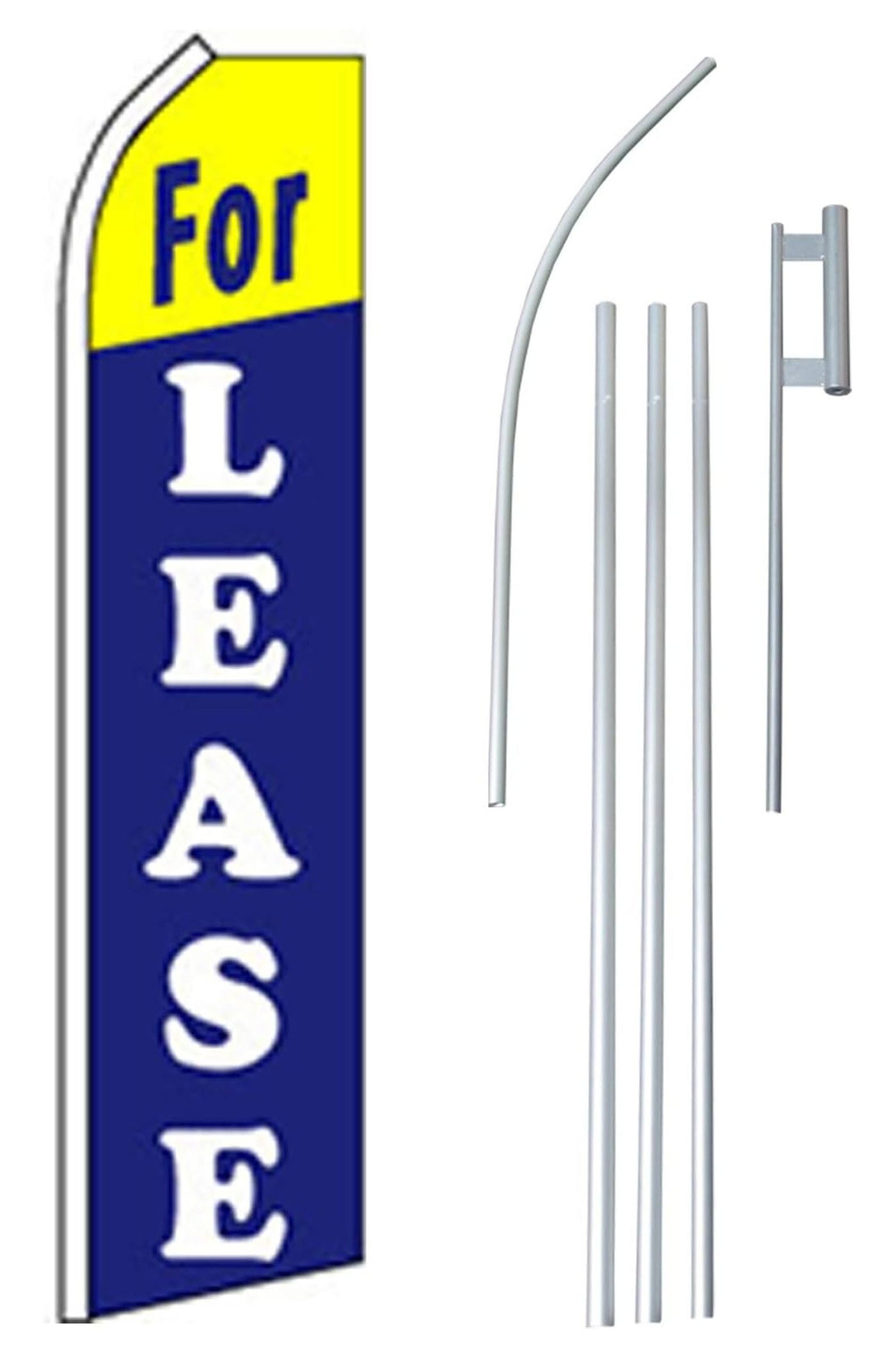 - "For Lease" Complete Flag Kit - Includes 12' Swooper Business Flag ...