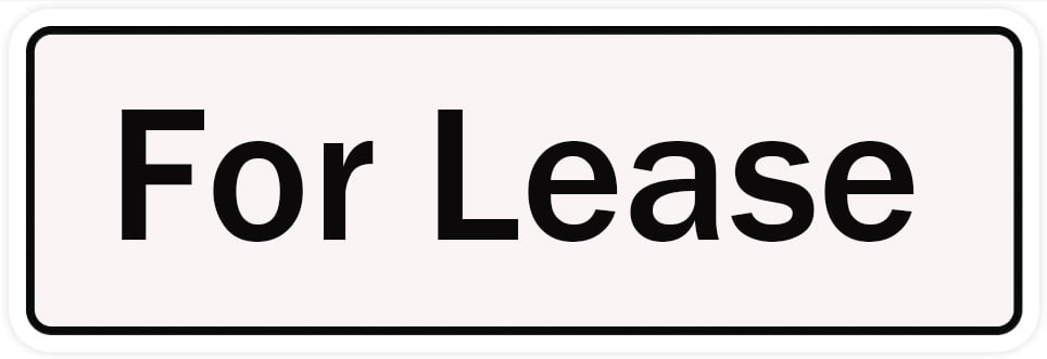 For Lease Sign 9 X 3 Inch Acrylic Plastic Sign With Symbols, Self ...