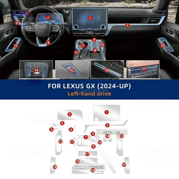 For Lexus GX 550h 2024 2025 Gearbox Panel Navigation Screen Automotive ...