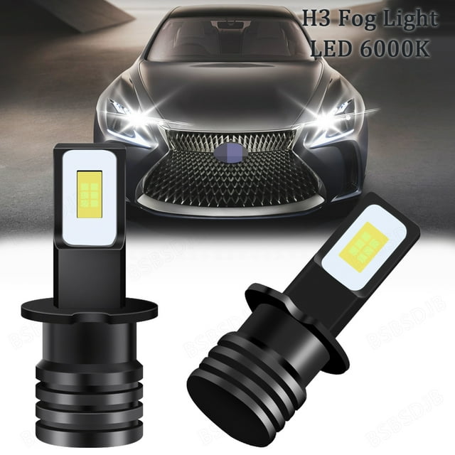 For Lexus GX470 2003-2009 H3 LED Fog Light Bulbs Kit 6000K Bright White ...