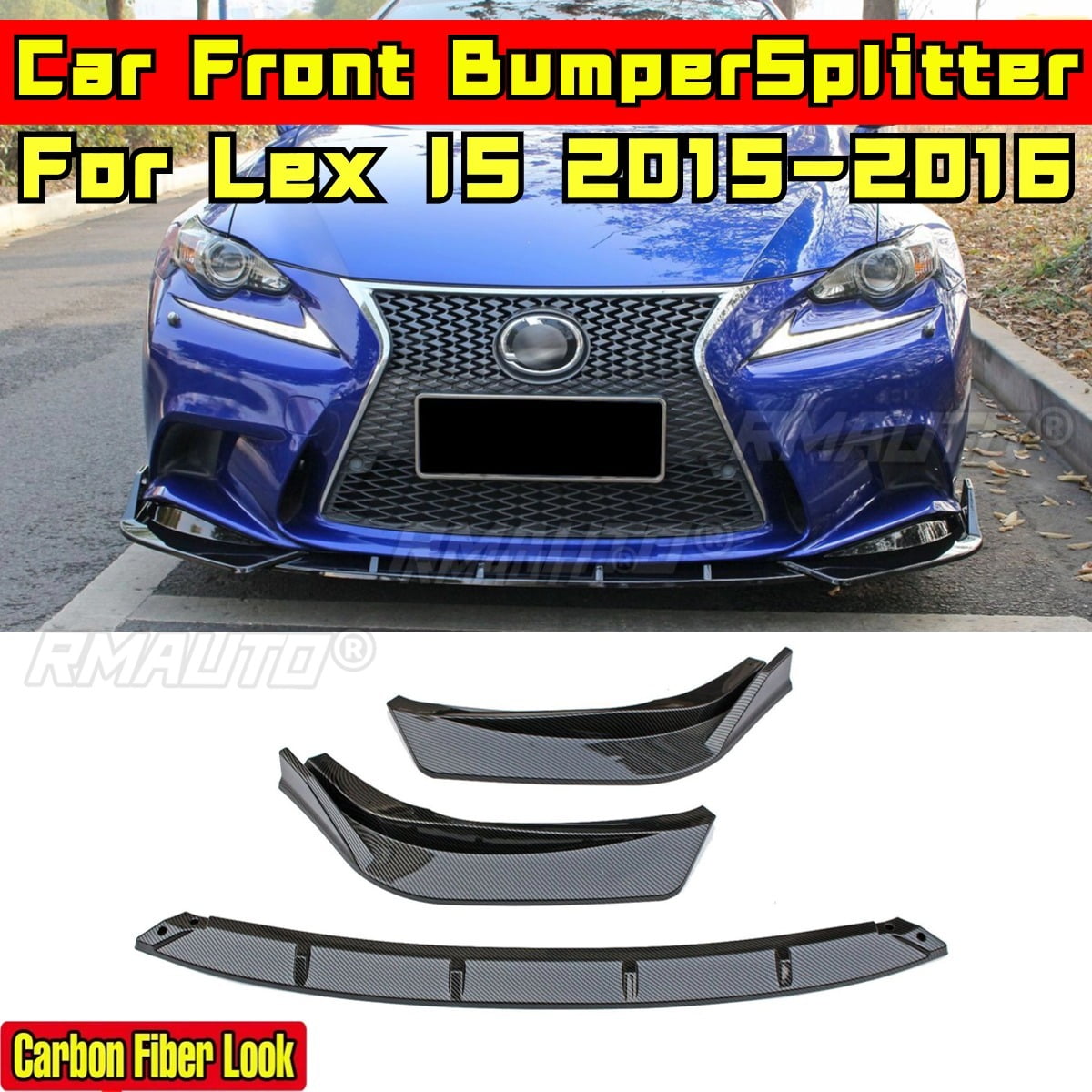 For Lexus IS 2015-2016 Body Kit LEX IS Front Bumper Splitter Spoiler ...