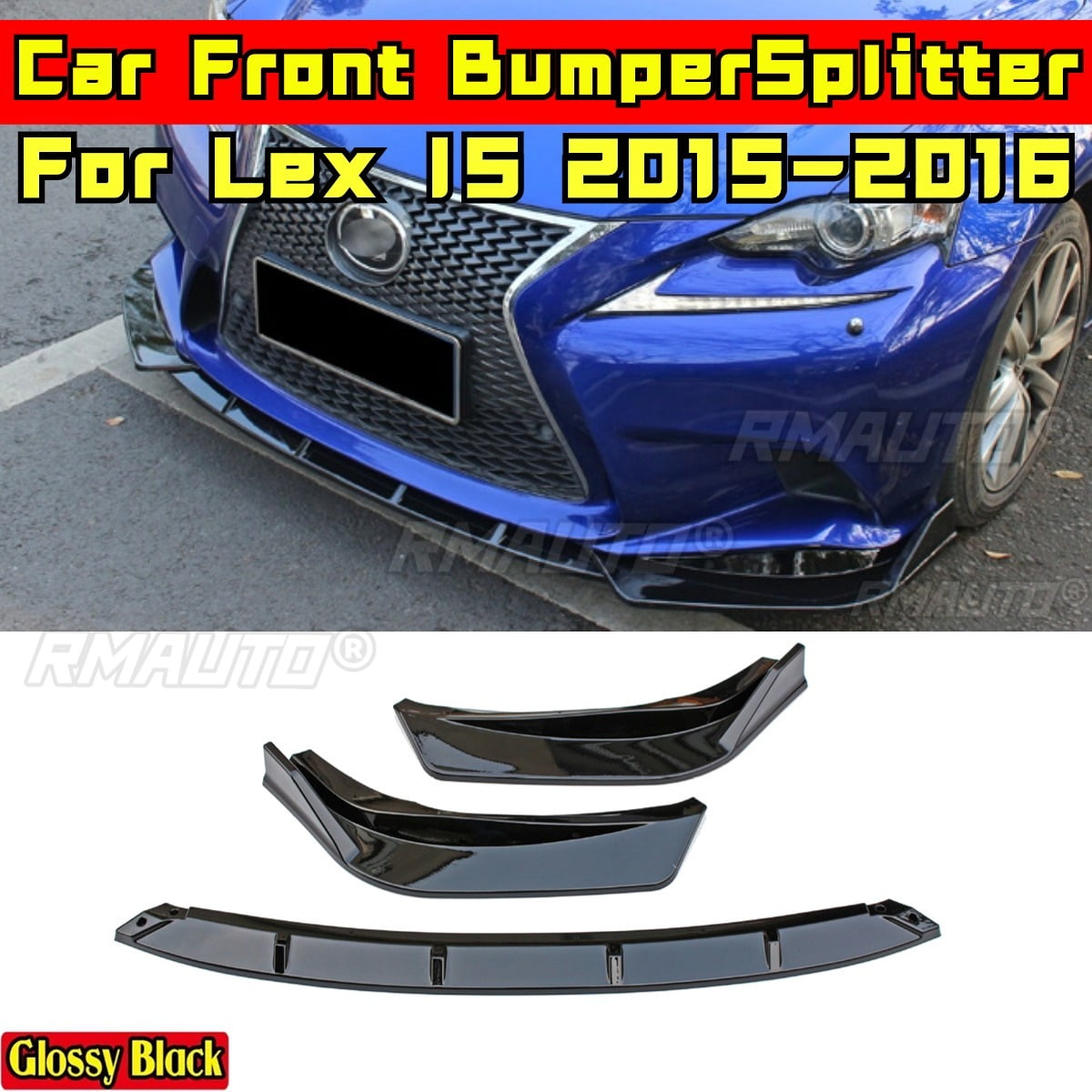 For Lexus IS 2015-2016 Body Kit LEX IS Front Bumper Splitter Spoiler ...