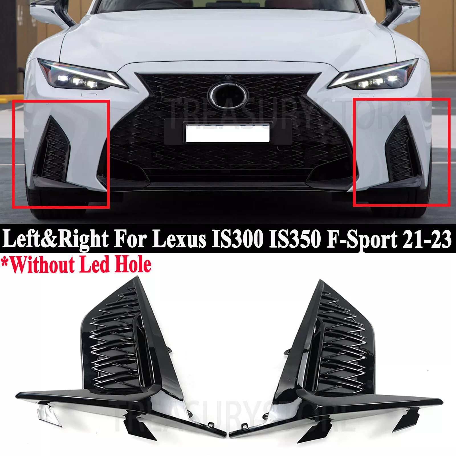 For Lexus IS300 IS350 F-Sport 2021-2023 Front Bumper Lower Grille Fog ...