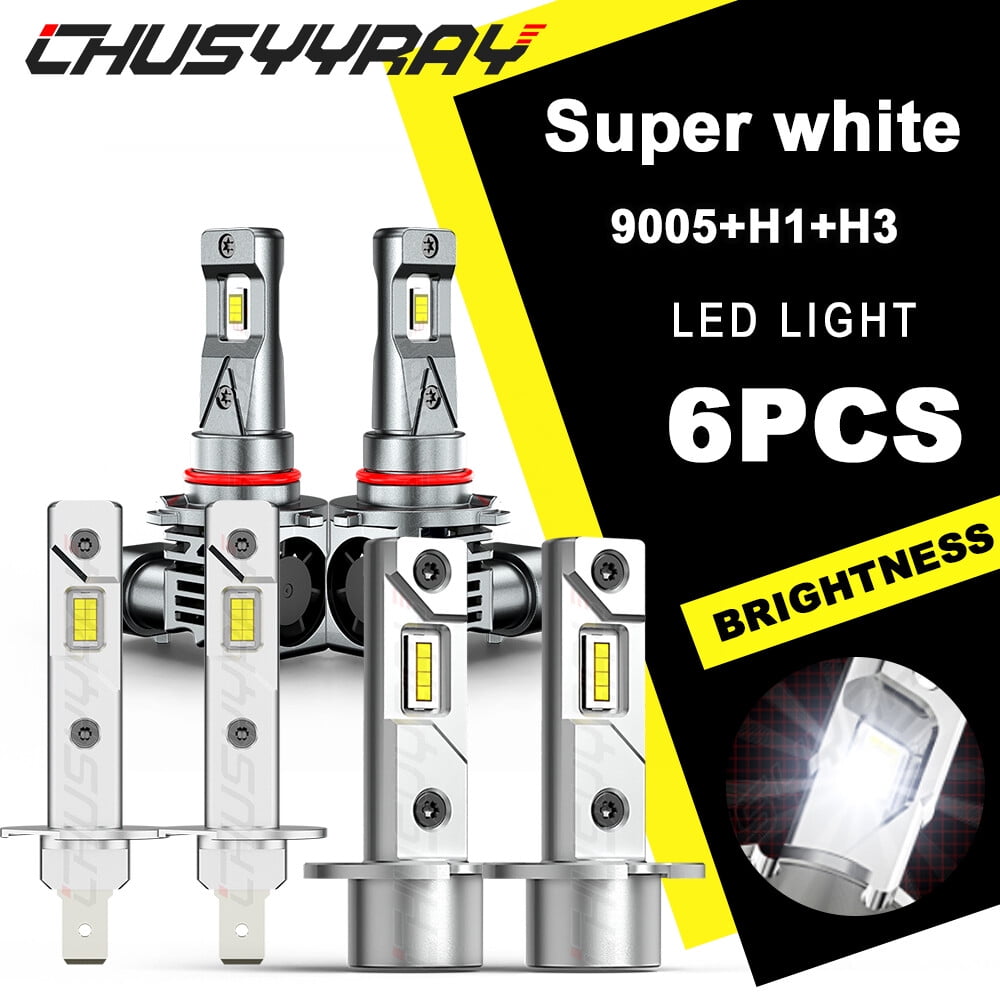 For Lexus LX470 1998-2007 9005+H1+H3 LED Headlight + Fog Light Bulbs ...