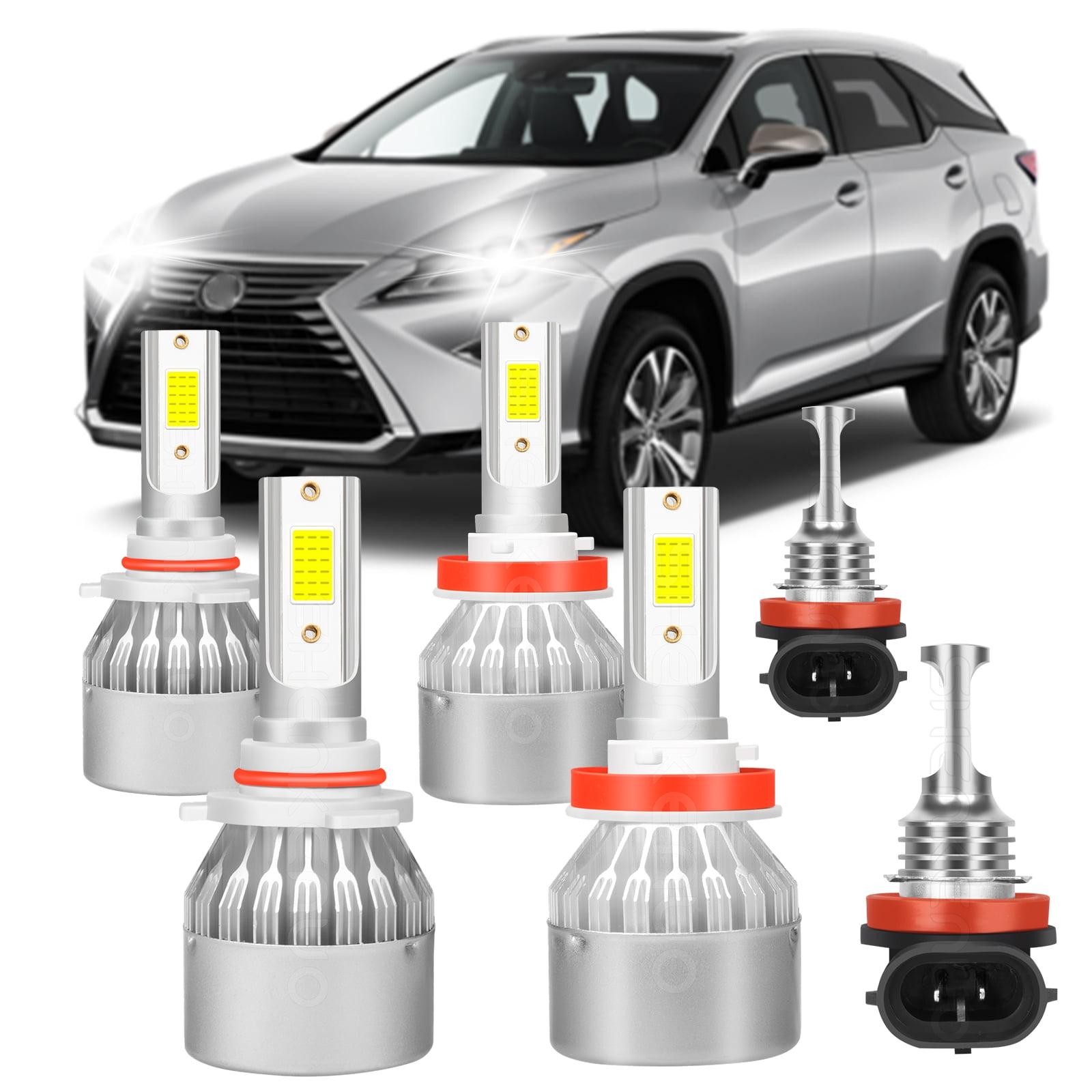 For Lexus RX350 2010-2015 Front LED Headlight High/low Beam+Fog Lights ...