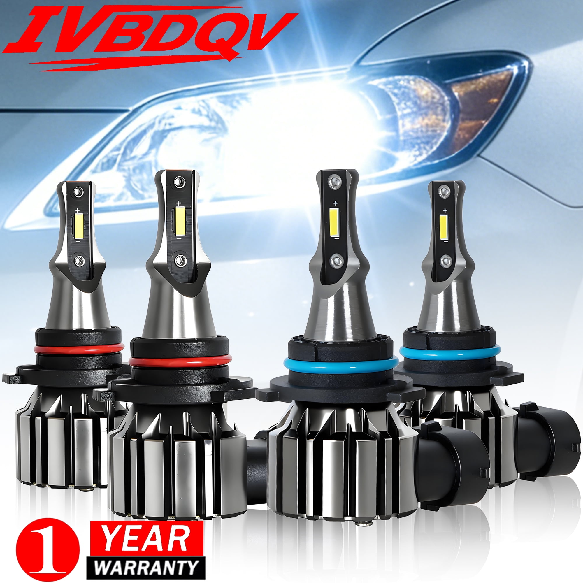 For Lexus SC300 1992-2000 9005+9006 Combo 4-Pack Hi/Lo Beam LED ...