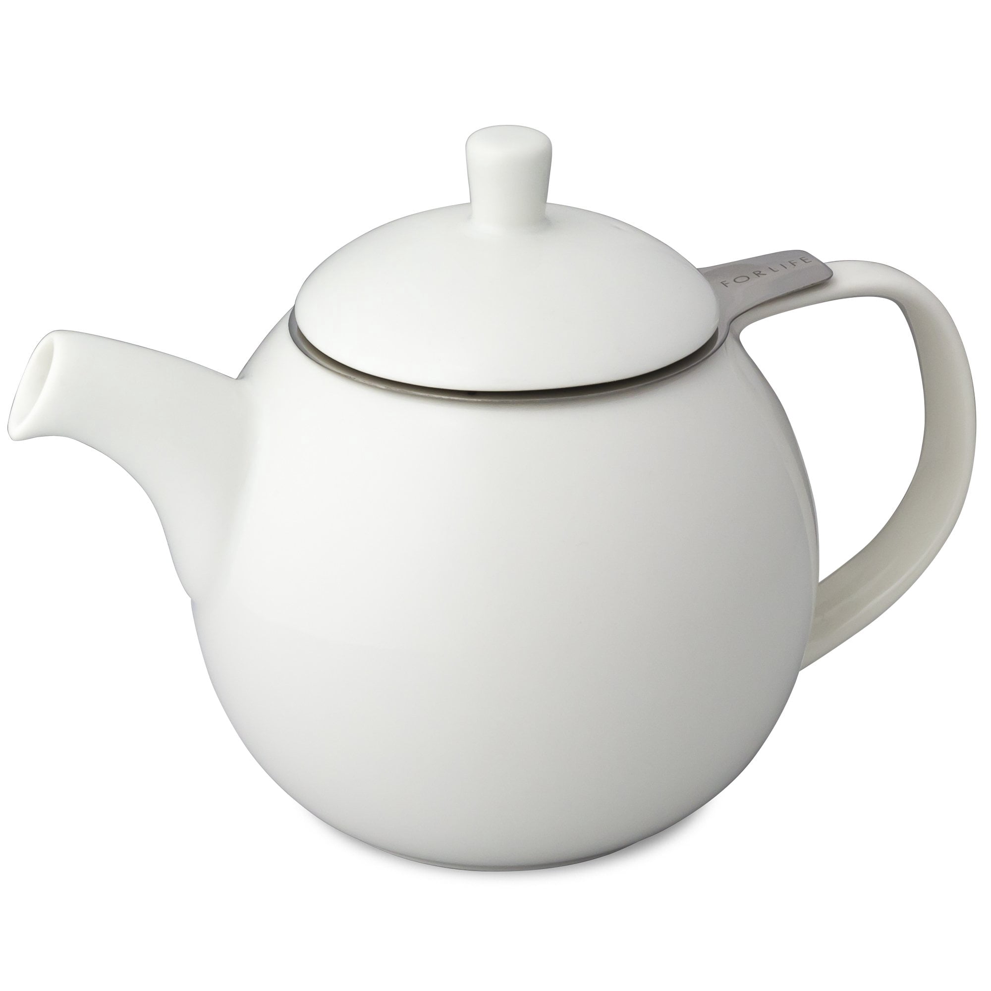 FORLIFE Curve Teapot with Infuser, 24-Ounce, White - Walmart.com