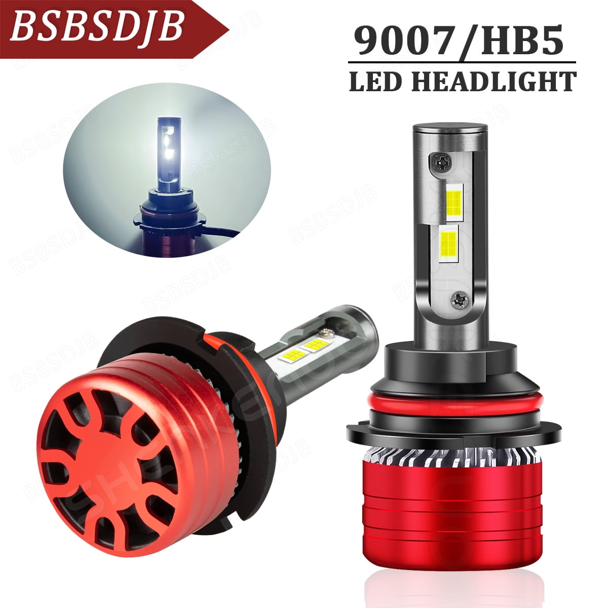 For Lincoln Town Car 1990-2002 LED Headlight High Low Beam Bulbs 6000K ...