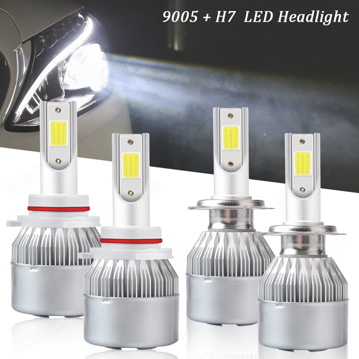 For Lincoln Town Car 2004-2011 Combo LED Headlight High Low Beam Bulbs ...