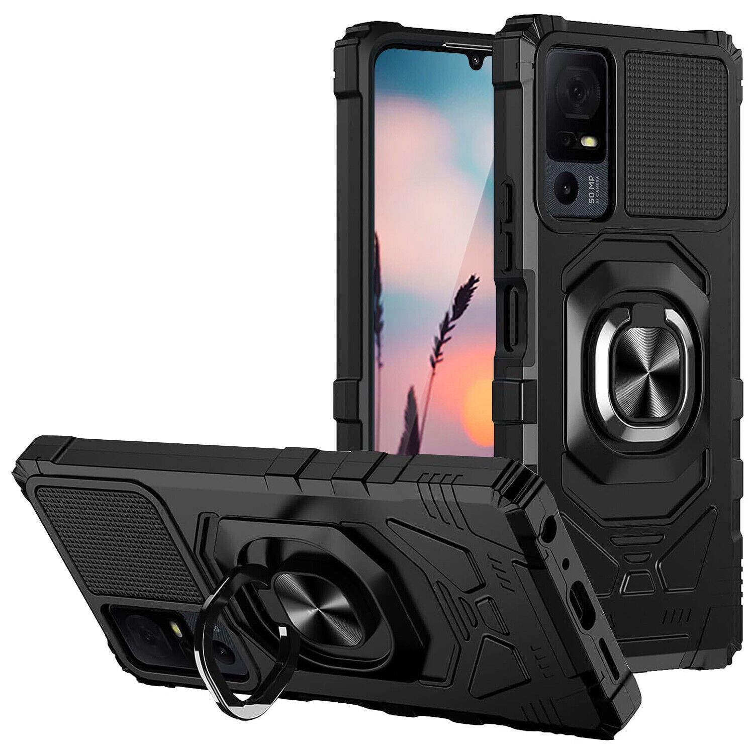 For Lively Jitterbug Smart 4 Robotic Ring Kickstand Phone Case ...