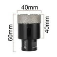For M14 Thread Dry Vacuum Brazed Diamond Drill Core Bit Ceramic Tile ...