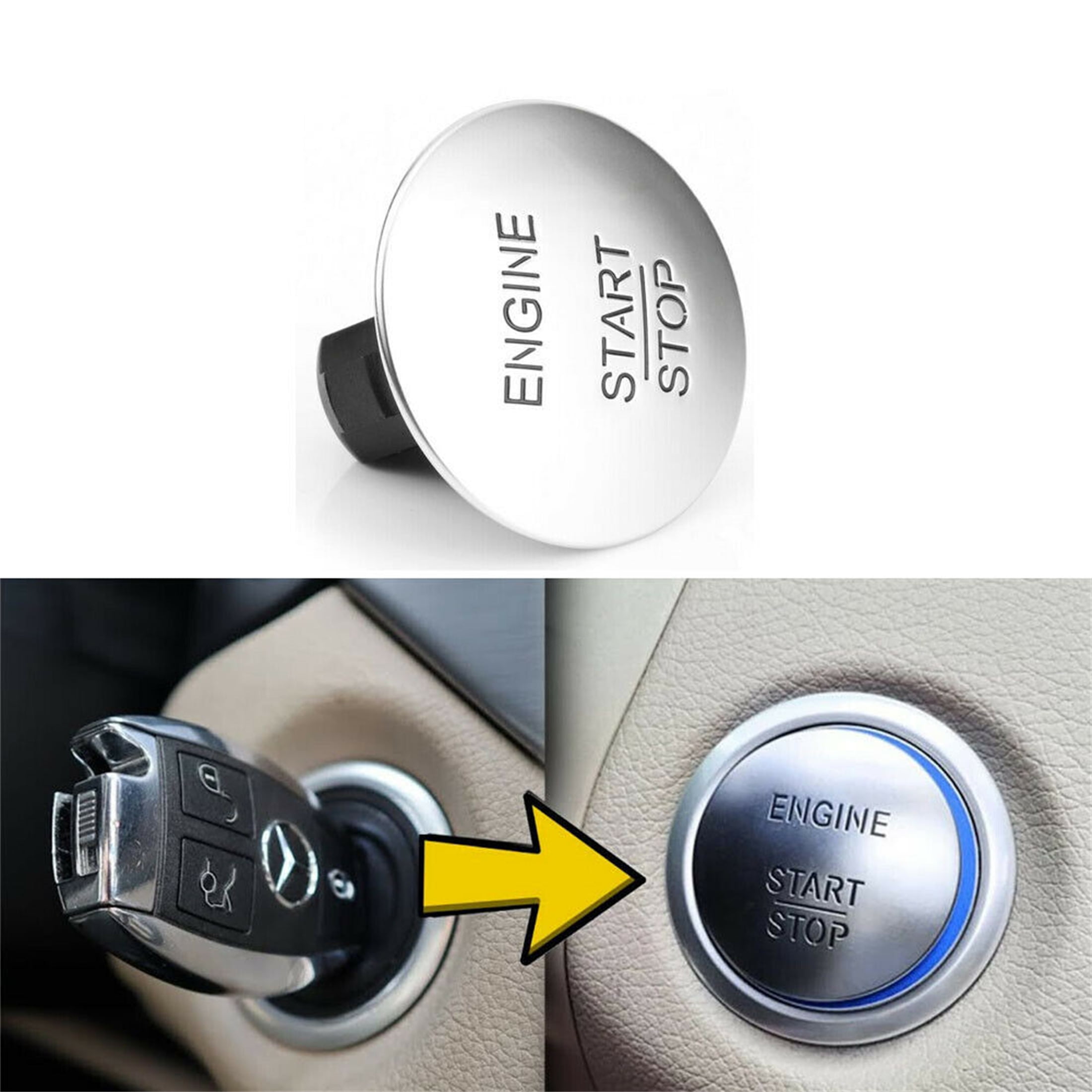 Mercedes-Benz Keyless Go Push to Start Button Car Switch, Ignition ...