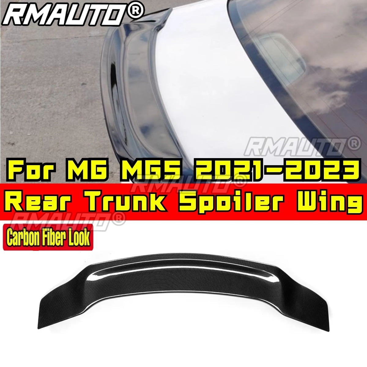 For MG MG5 2021-2023 Car Rear Spoiler Rear Trunk Spoiler Wing Rear Roof ...