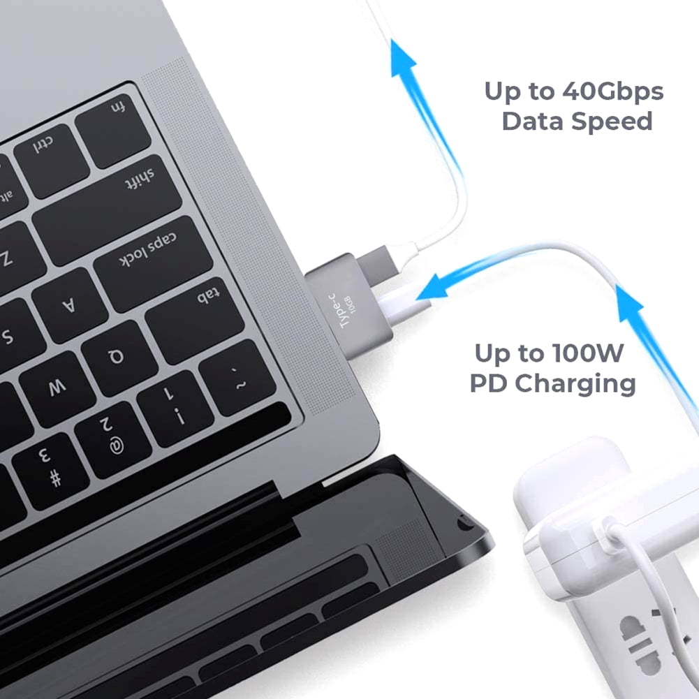 For MacBook Pro/Air Dual Type-C Short Extender USB C Thunderbolt 3 ...