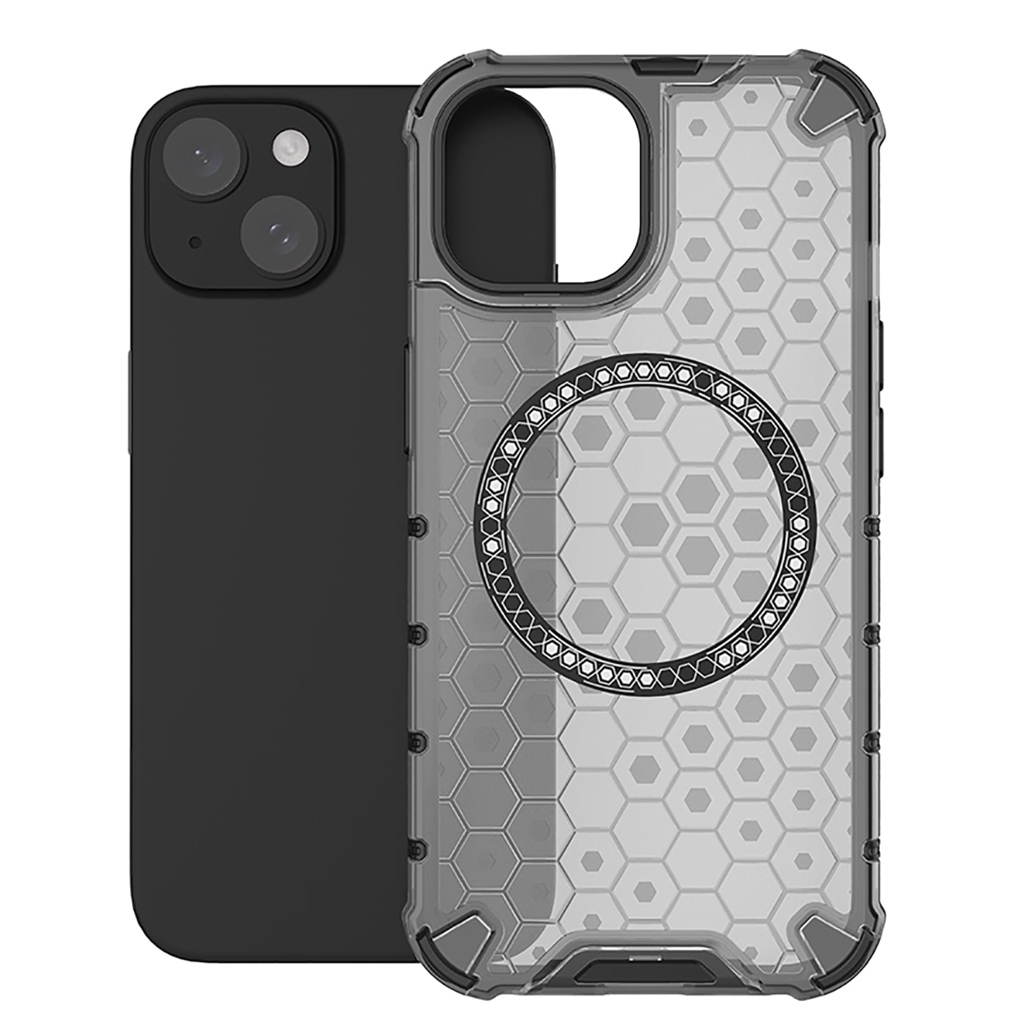 For Magnetic iPhone 15 Pro Case, Honeycomb Structure [Compatible with ...