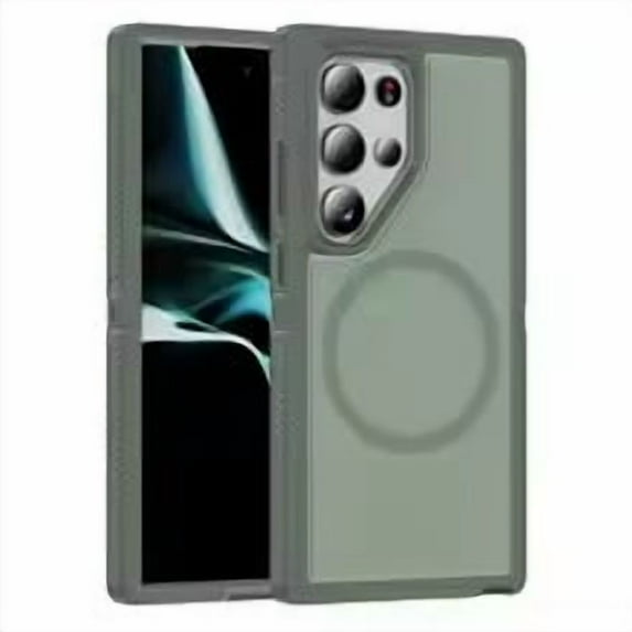 For Magsafe Matte Armor Magnetic Case For Samsung S24 S25 Ultra Plus FE ...