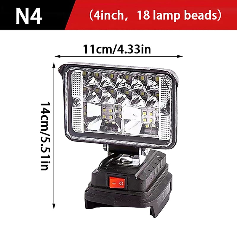 For Makita 18V Li-ion Battery LED Work Light 3/4 Inch Flashlight ...