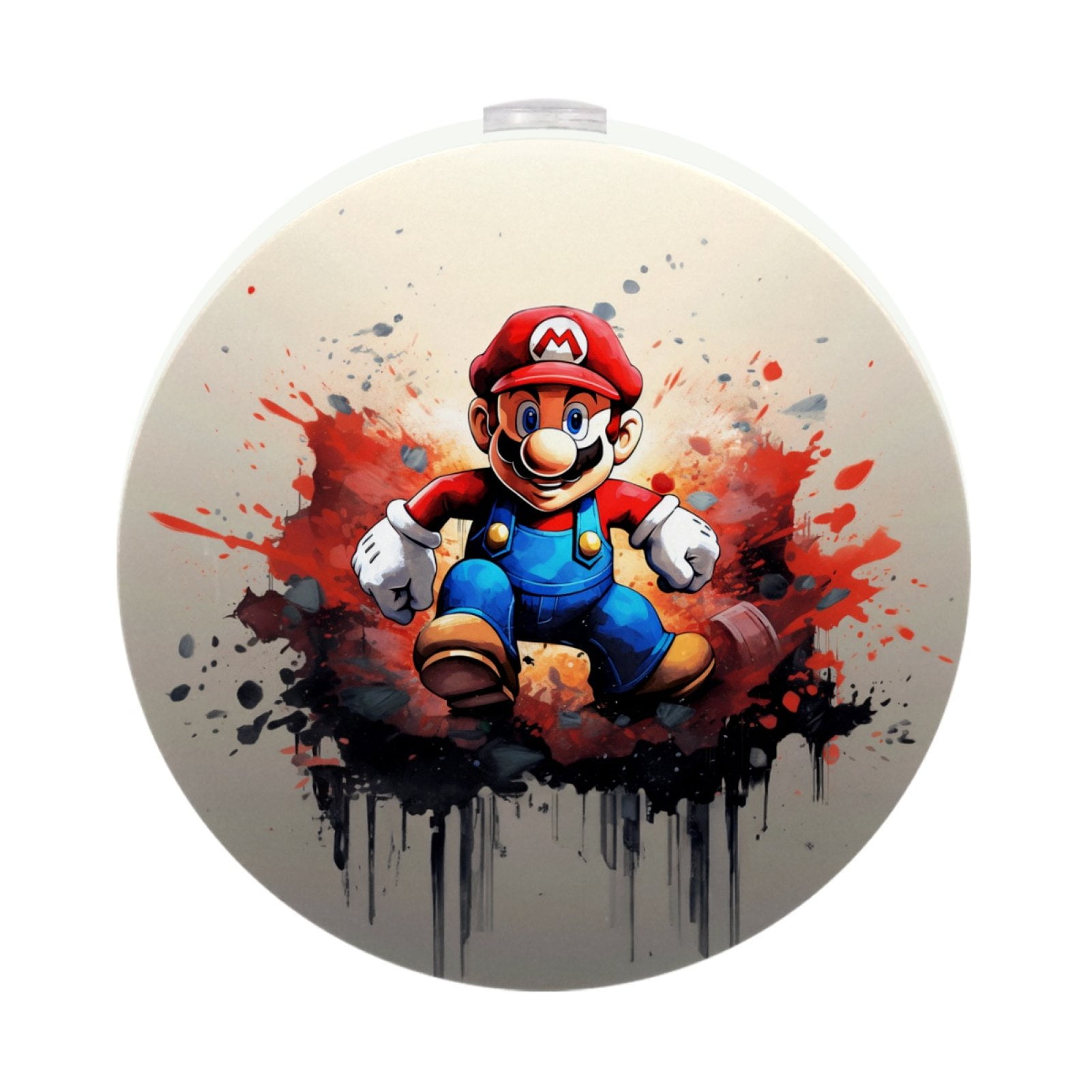 For Mario Led Round Night Light-2Pcs,Auto Sensor Plug-in Dusk-to-Dawn ...