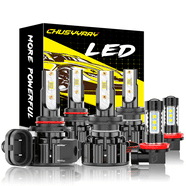 For 2015-2019 Ford F150 6X LED Headlight 9005+H11 Hi/Lo Beam + H9 Fog ...