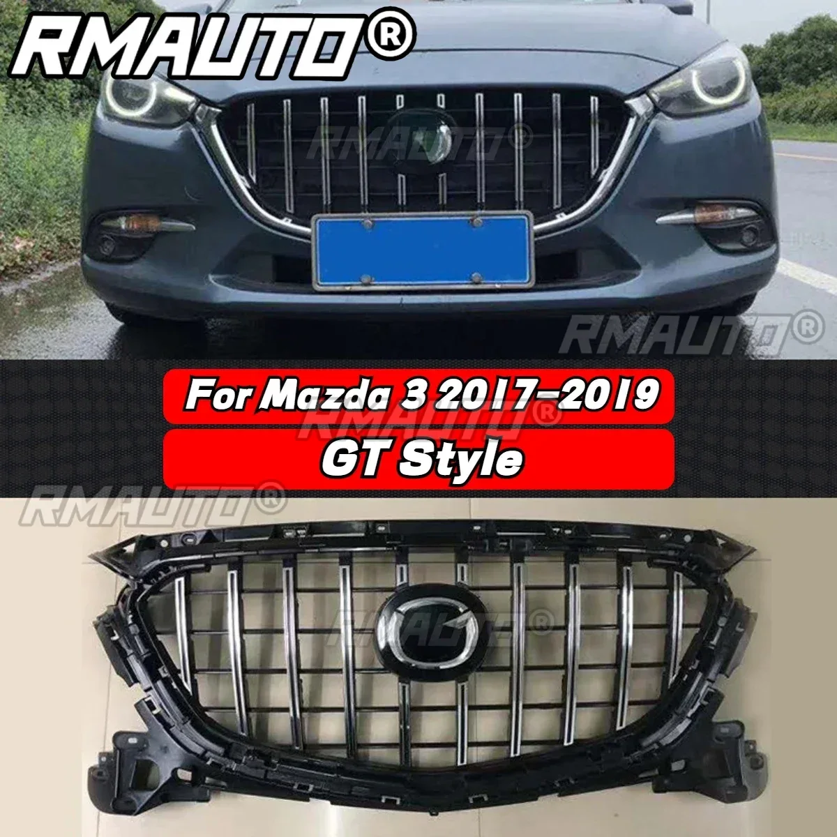 For Mazda 3 Axela 2020-2022 JDM Style Racing Grill Front Bumper Grille ...