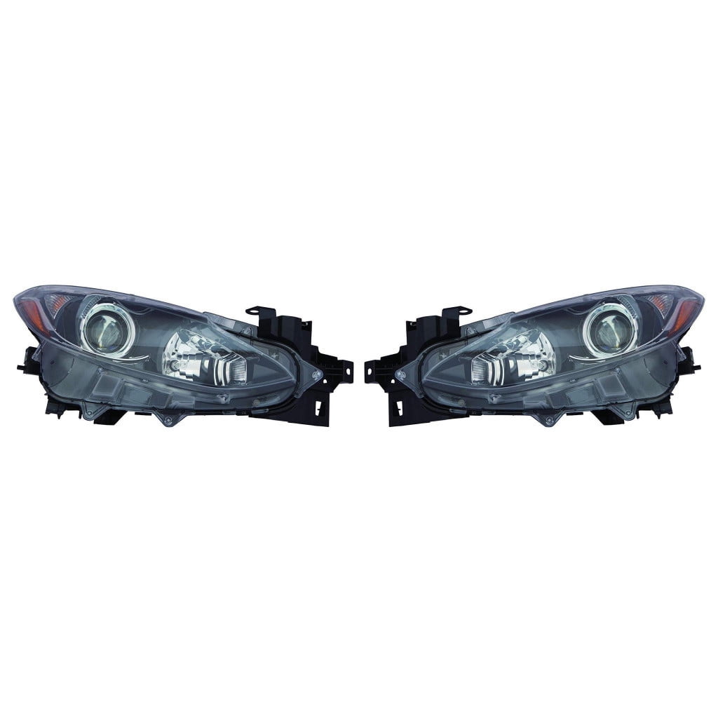For Mazda 3 Headlight Assembly 2014-2016 Pair Driver and Passenger Side ...
