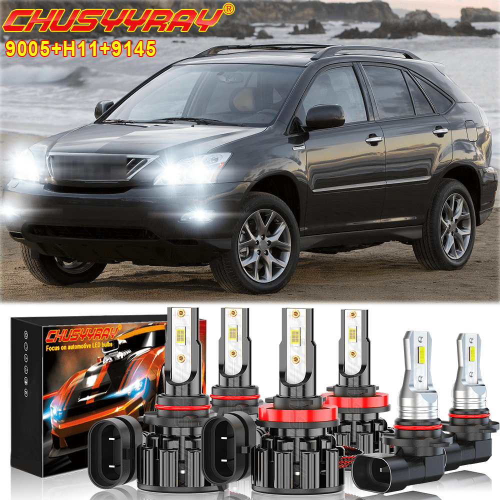 For Mazda CX-9 2007-2012 6pcs LED Headlight 9005 H11 High Low Beam 9006 Fog Light Bulb Combo ...