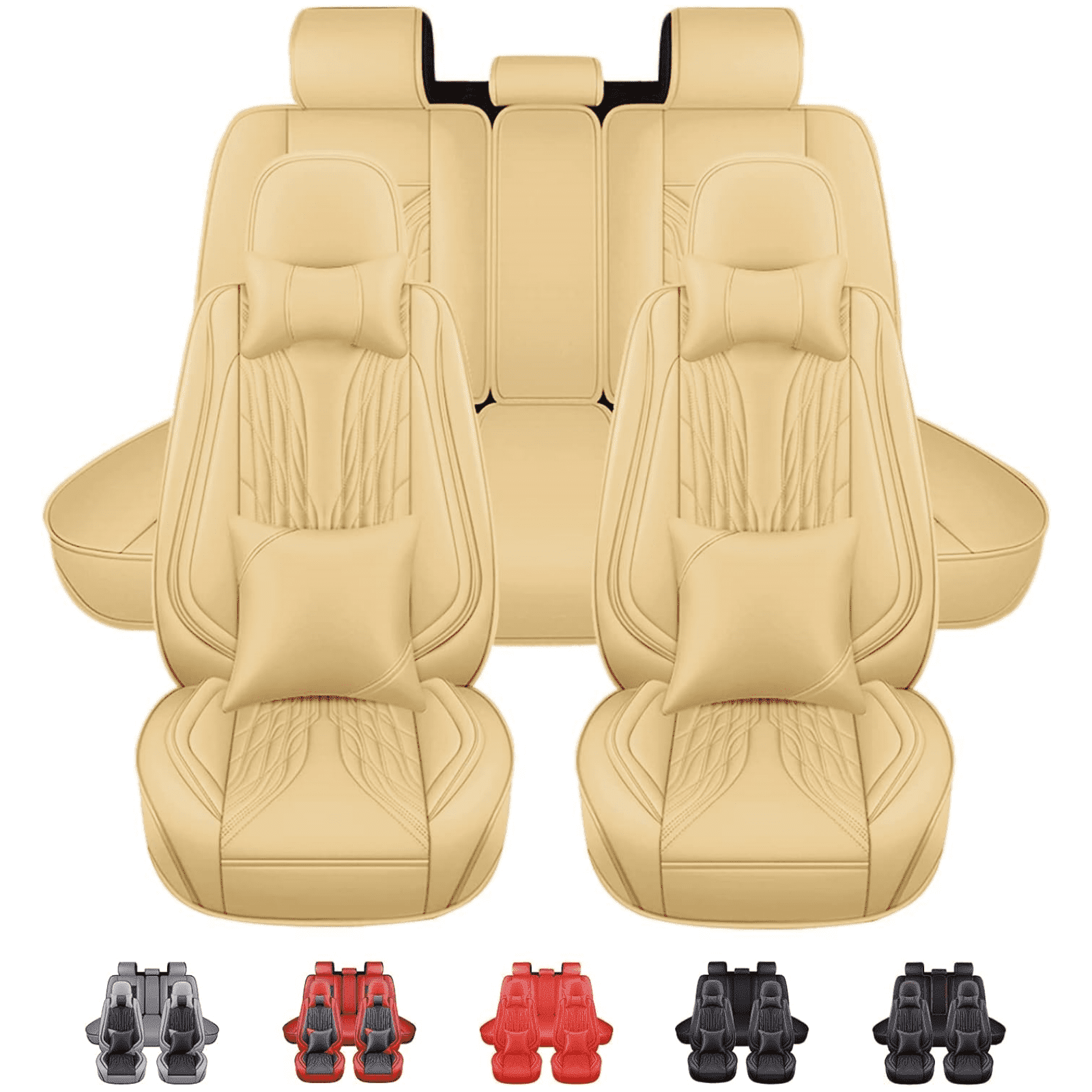 For Mercedes-Benz B250 Car Seat Covers Full Set Deluxe PU Leather 5 ...