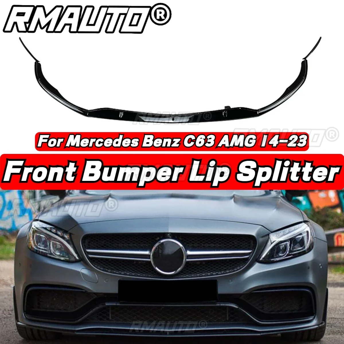For Mercedes Benz C63 AMG 2014-2023 Carbon Fiber C63 AMG Front Lip ...